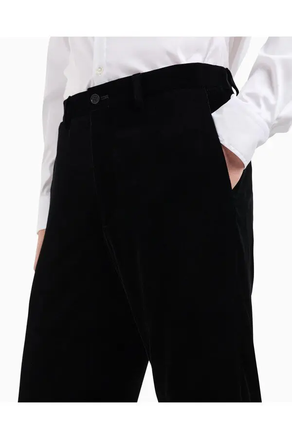 Giorgio Armani Velvet Trousers - Black