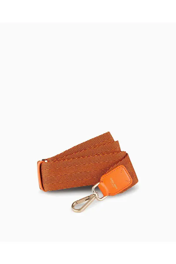 Giorgio Armani Webbing And Leather Shoulder Strap - Orange