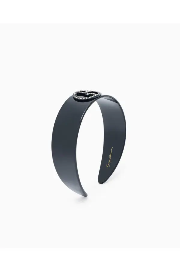 Giorgio Armani Headband With Crystal Logo
