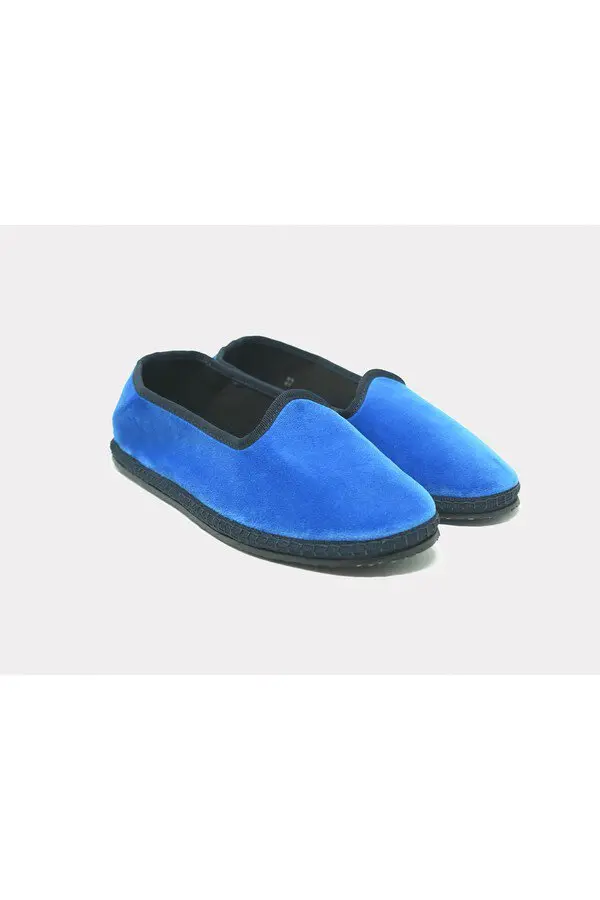 SANTM Furlane Velvet Slippers - Blue