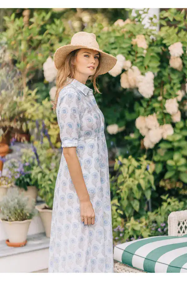 Julia Amory The Ja Summer-Weight Shirt Dress Chrysanthemum In Natural - 62%  Off | Editorialist