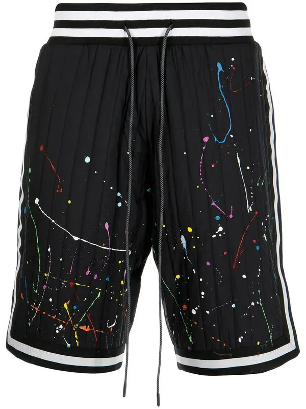 MOSTLY HEARD RARELY SEEN Quilted Paint-splatter Shorts