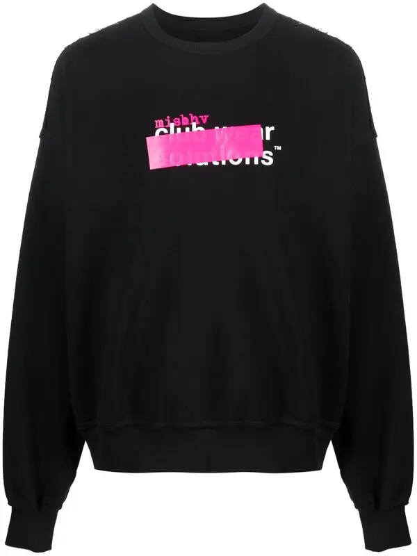MISBHV Logo-print Distressed Sweatshirt