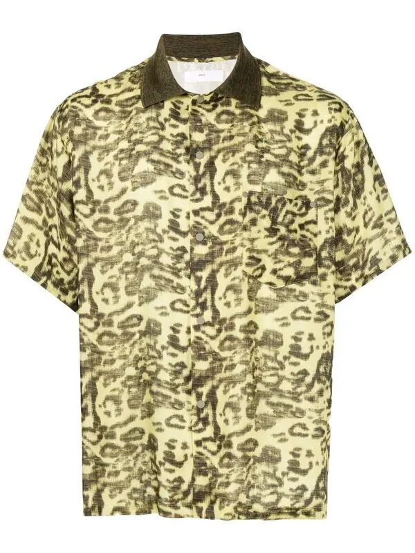TOGA VIRILIS Leopard Print Short-sleeve Shirt