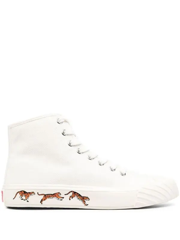 Kenzo Tiger Print High-top Sneakers