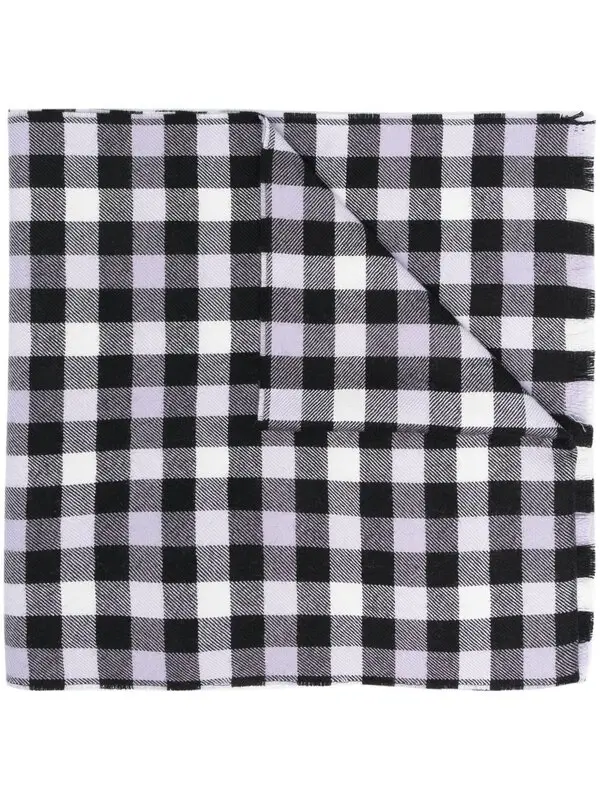 Woolrich Buffalo Gingham-print Scarf - Purple