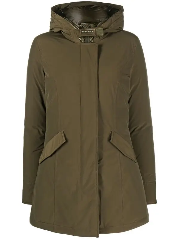 Woolrich Hooded Padded Coat - Green