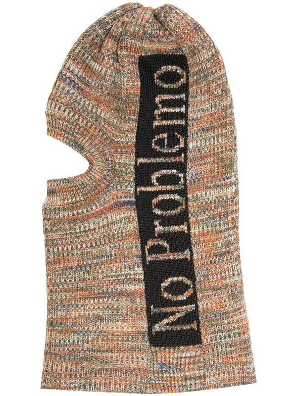 Aries Logo-print Knitted Balaclava - Multicolour