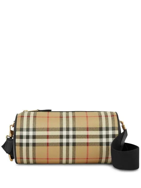 Burberry Vintage Check Crossbody Barrel Bag Neutrals Editorialist