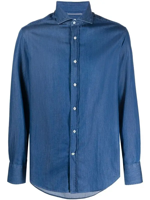 Brunello Cucinelli Long-sleeve Denim Shirt - Blue