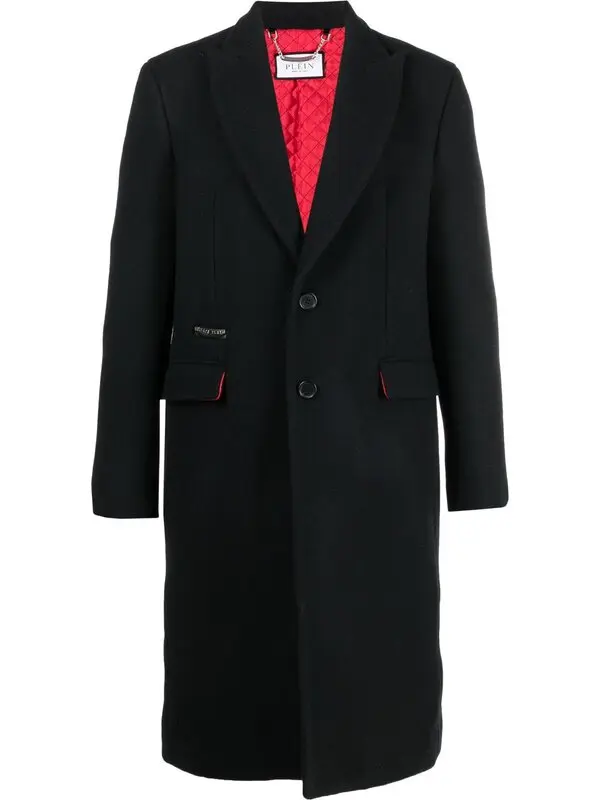 Philipp Plein Graffiti-print Single-breasted Coat