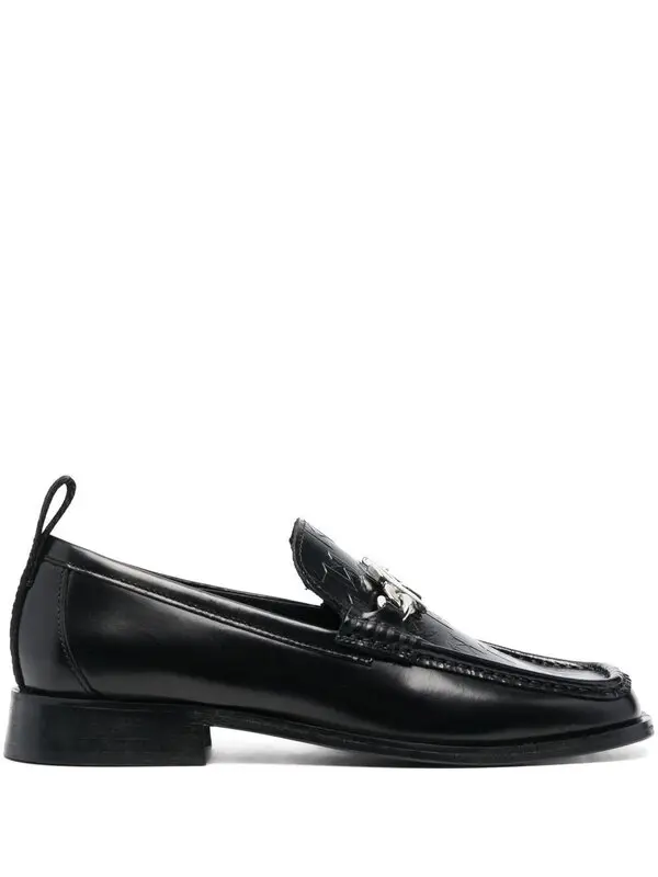 Karl Lagerfeld Monogram Plaque Loafers