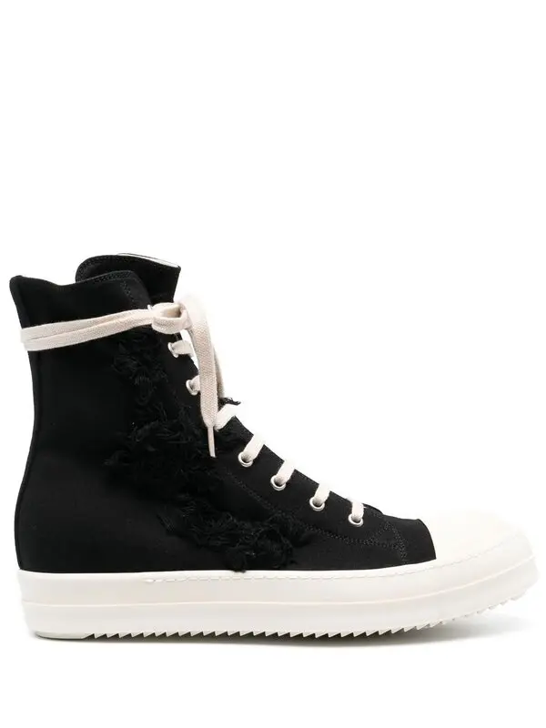 Rick Owens Broken High-top Sneakers - Black