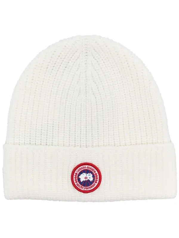 Canada Goose Logo-patch Knitted Beanie