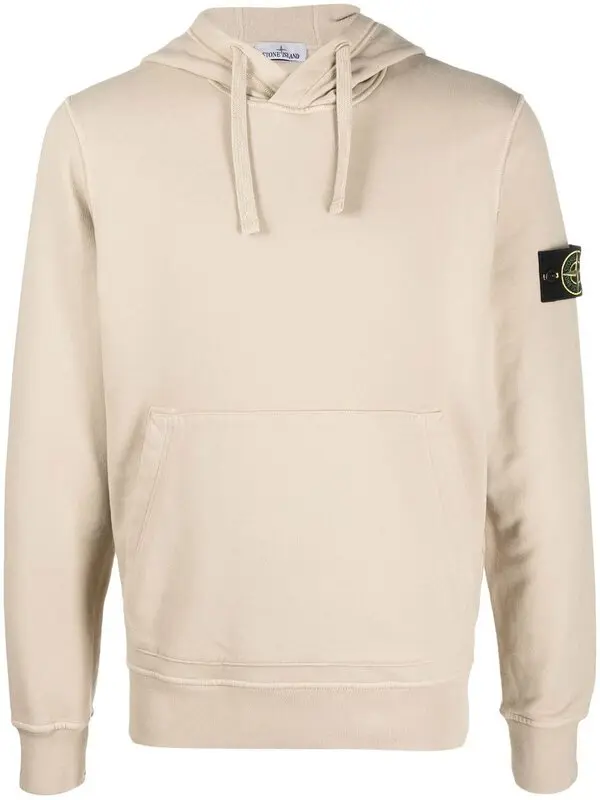 Stone Island Compass Patch Hoodie - Neutrals
