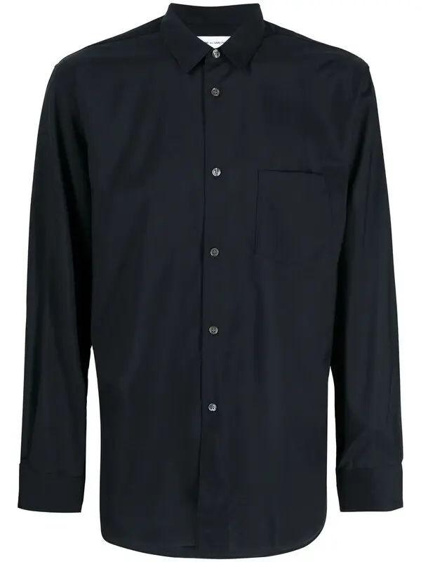 Comme Des Garçons Button-down Fitted Shirt - Blue