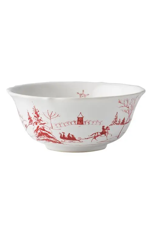 JULISKA Country Estate Winter Frolic Cereal/ice Cream Bowl - Ruby