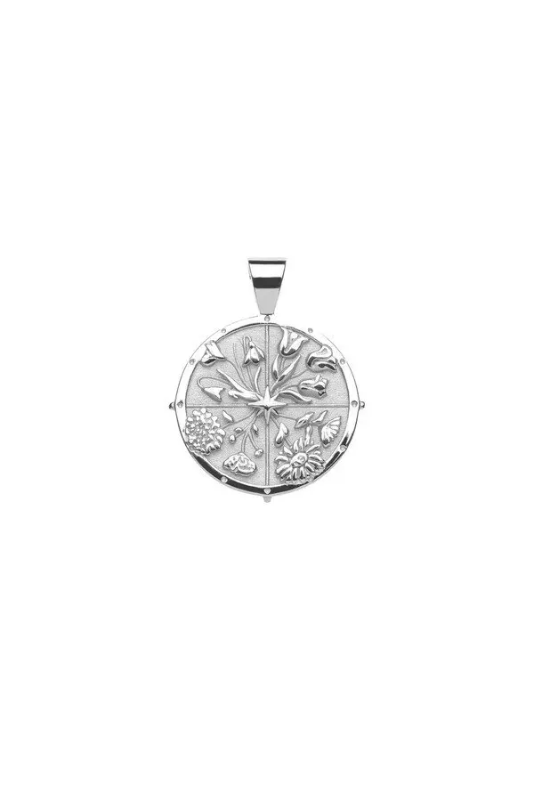 JANE WIN Hope Jw Small Coin Pendant - Silver