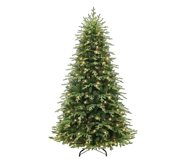 PULEO INTERNATIONAL Puleo 7.5' Pre-lit Galveston Fir Artificial Tre E, 3485 Tips