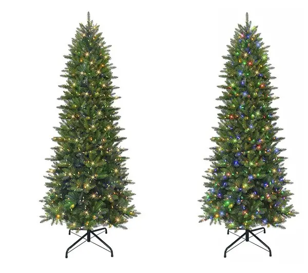 PULEO INTERNATIONAL Puleo 9' Pre-lit Slim Fraser Fir Tree