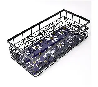 TEMP-TATIONS Classic Wire Basket With Ceramic T Rivet