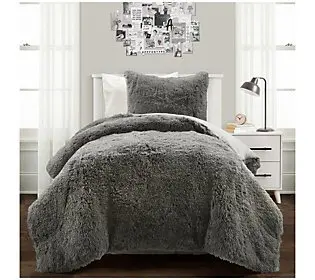 LUSH DECOR Emma Faux Fur Oversized 2-pc Twin Xl Lush De Cor