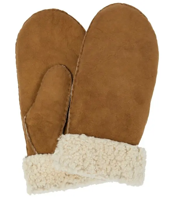 Isabel Marant Mulfi Shearling-lined Mittens - Brown
