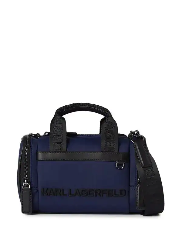 Karl Lagerfeld X Cara Delevingne Logo-Tape Mini Gym Bag Black