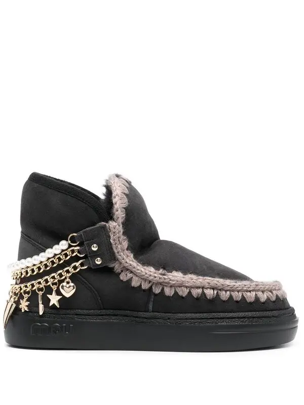 Mou Charm-detail Slip-on Boots