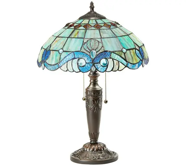 RIVER OF GOODS 20' Stained Glass Andres Table L Amp