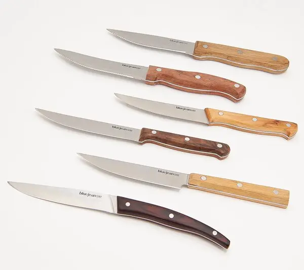 BLUE JEAN CHEF 6-piece Steak Knives Around The World Set
