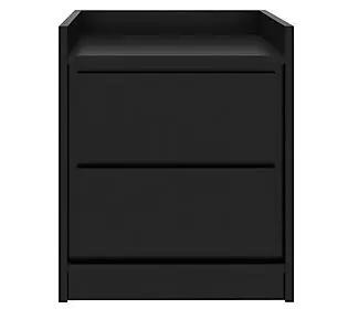 QVC Addie Storage Cubby Wood Nightstand Table