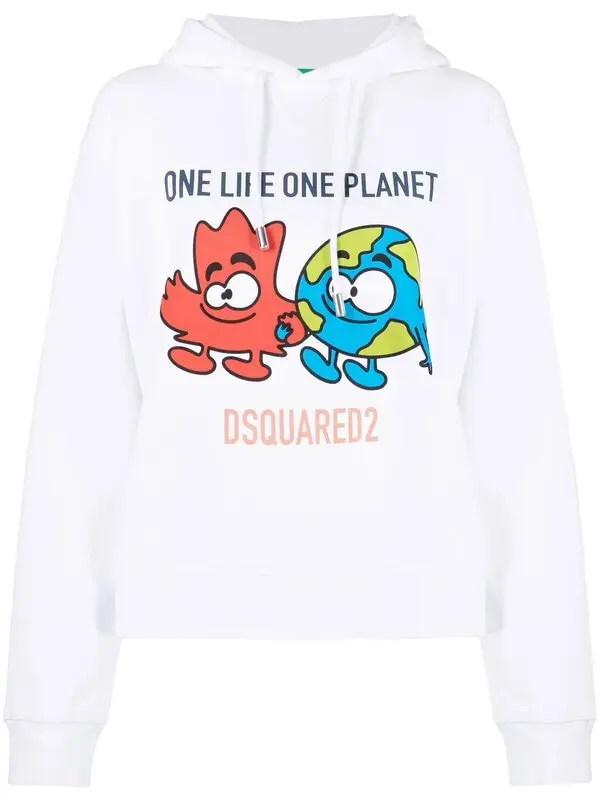 Dsquared2 Graphic-print Cotton Hoodie