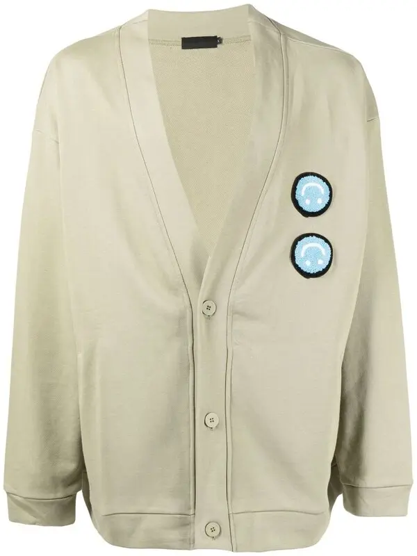 OFF DUTY Flak Smiley Patch Cardigan