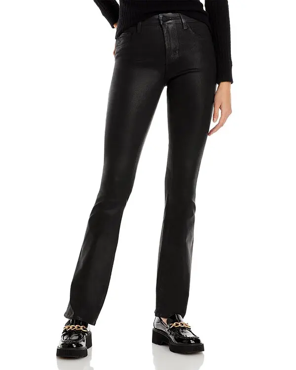 L'Agence Selma High Rise Baby Bootcut Jeans - Noir Coated