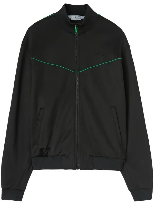 Off-White Logo-embroidered Zip-up Jacket