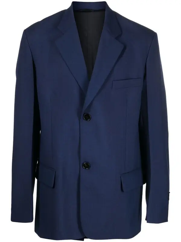 Marni Tropical Wool Blazer - Blue