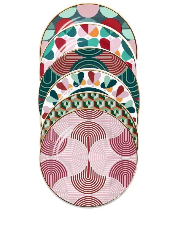 La DoubleJ Graphic-print Dessert Plate - Green