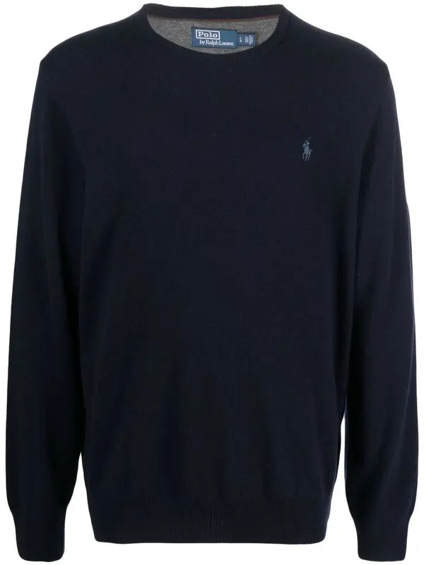 Ralph Lauren Polo Pony Motif Sweater - Blue