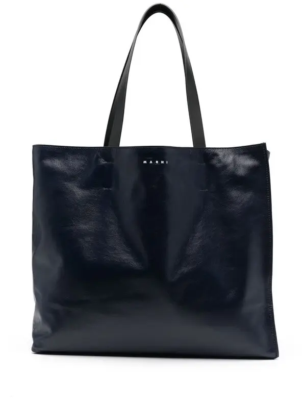 Marni Logo-print Leather Tote Bag