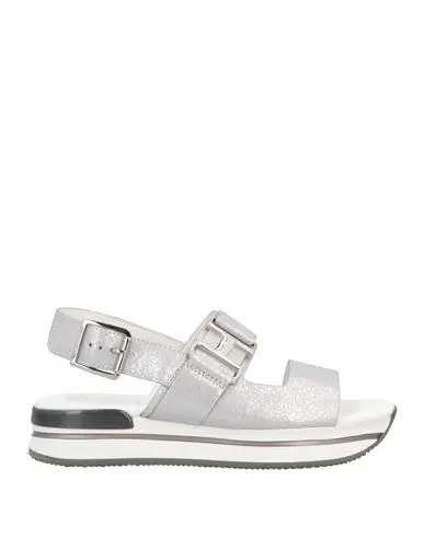 Hogan Leather Wedge Sandals