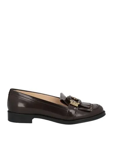 TOD'S Leather Loafers With Fringe And Metal Appliqués - Brown
