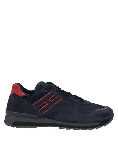 Hogan Sneakers In Leather And Fabric - Blue