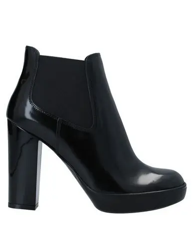 Hogan Ankle Boots In Leather And Textile Fibers