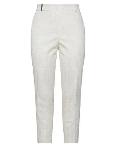 Peserico Houndstooth Tapered-leg Trousers - White