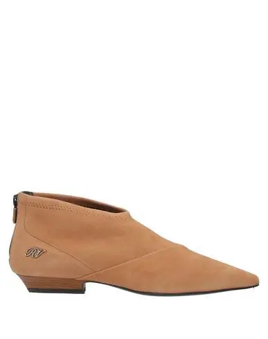 ROGER VIVIER Leather Ankle Boots - Beige