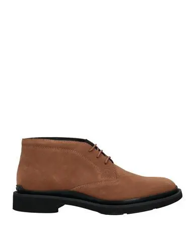 TOD'S Leather Ankle Boots - Beige
