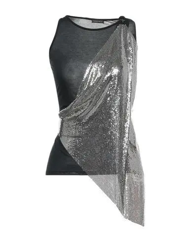 Versace Chainmail Draped Top - Black