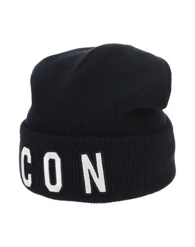 Dsquared2 Wool Knit Beanie - Black