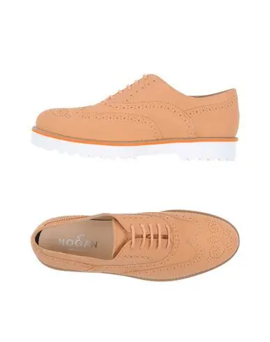 Hogan Leather Lace-up Oxford Shoes - Beige